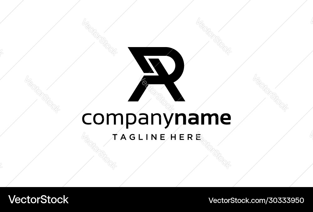 Letter a and r logo design concept Royalty Free Vector Image