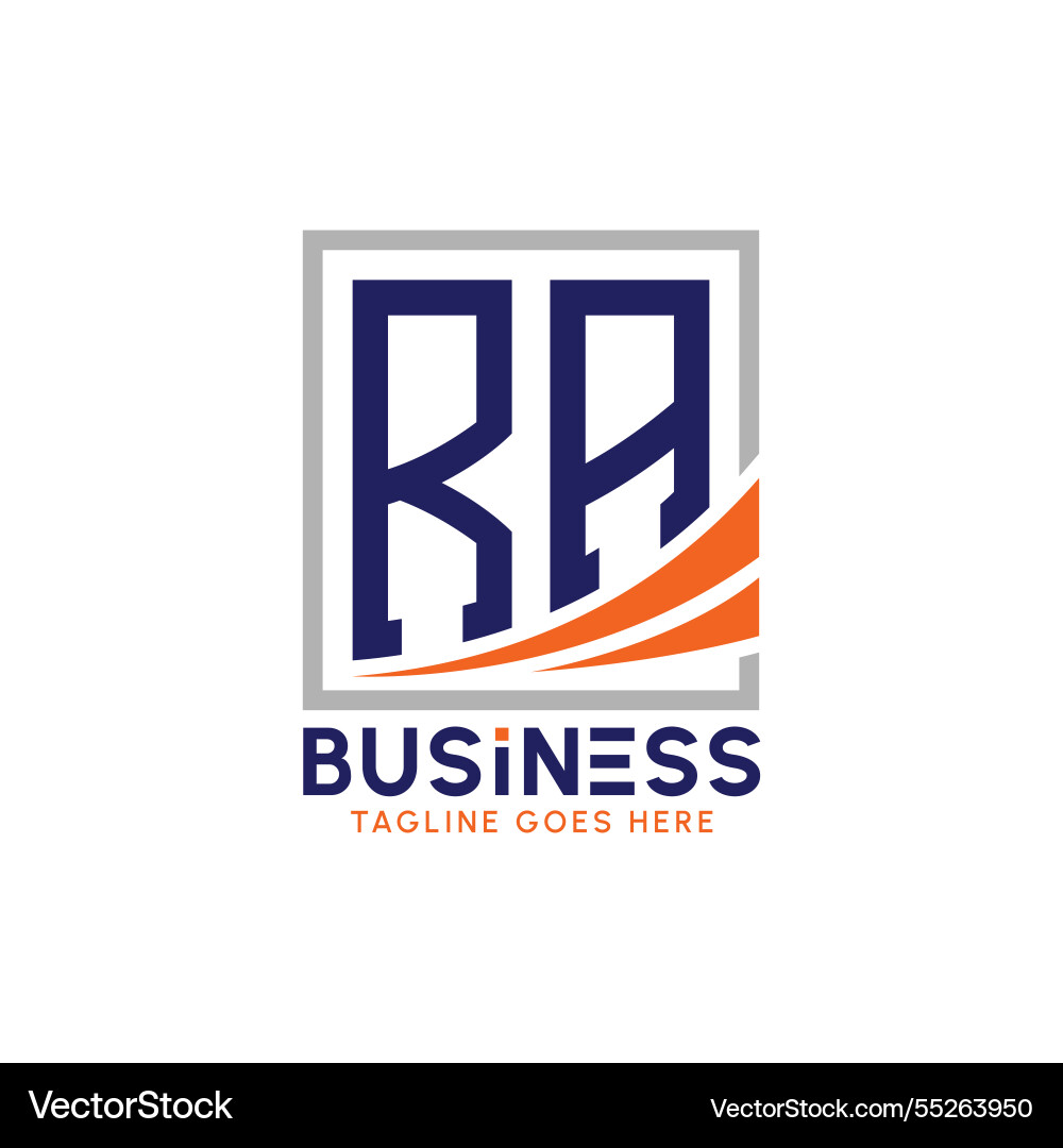 Letter ra business logo modern Royalty Free Vector Image