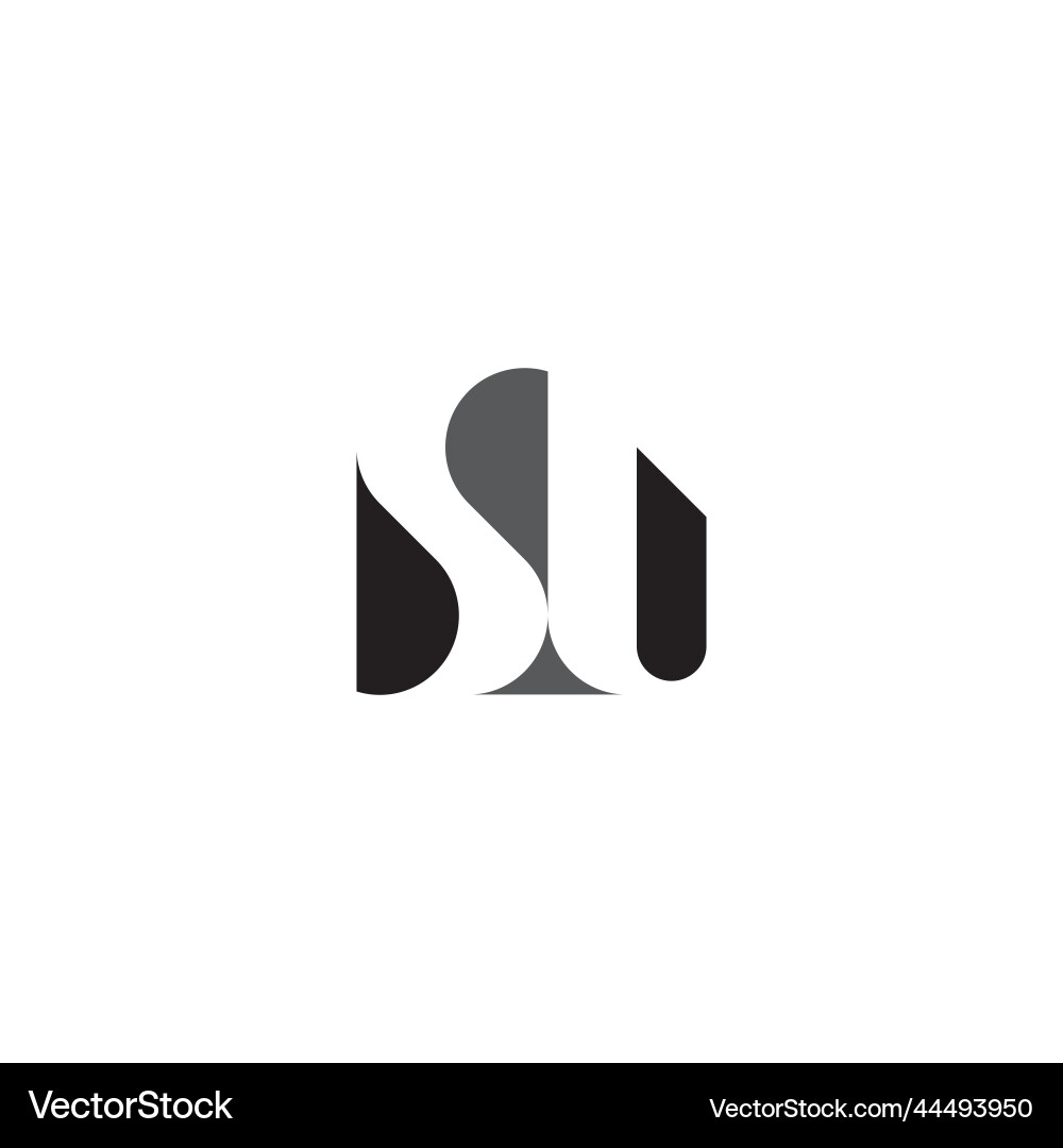 Letter s and u su logo icon Royalty Free Vector Image