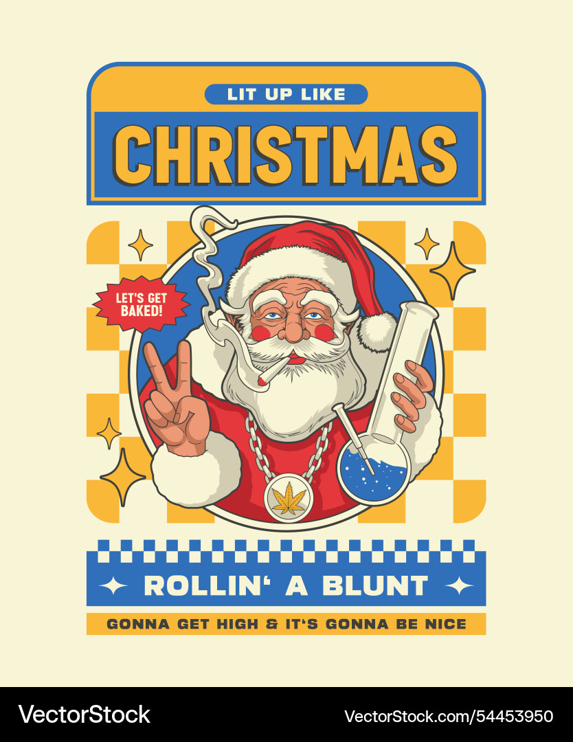 Lit up like christmas Royalty Free Vector Image