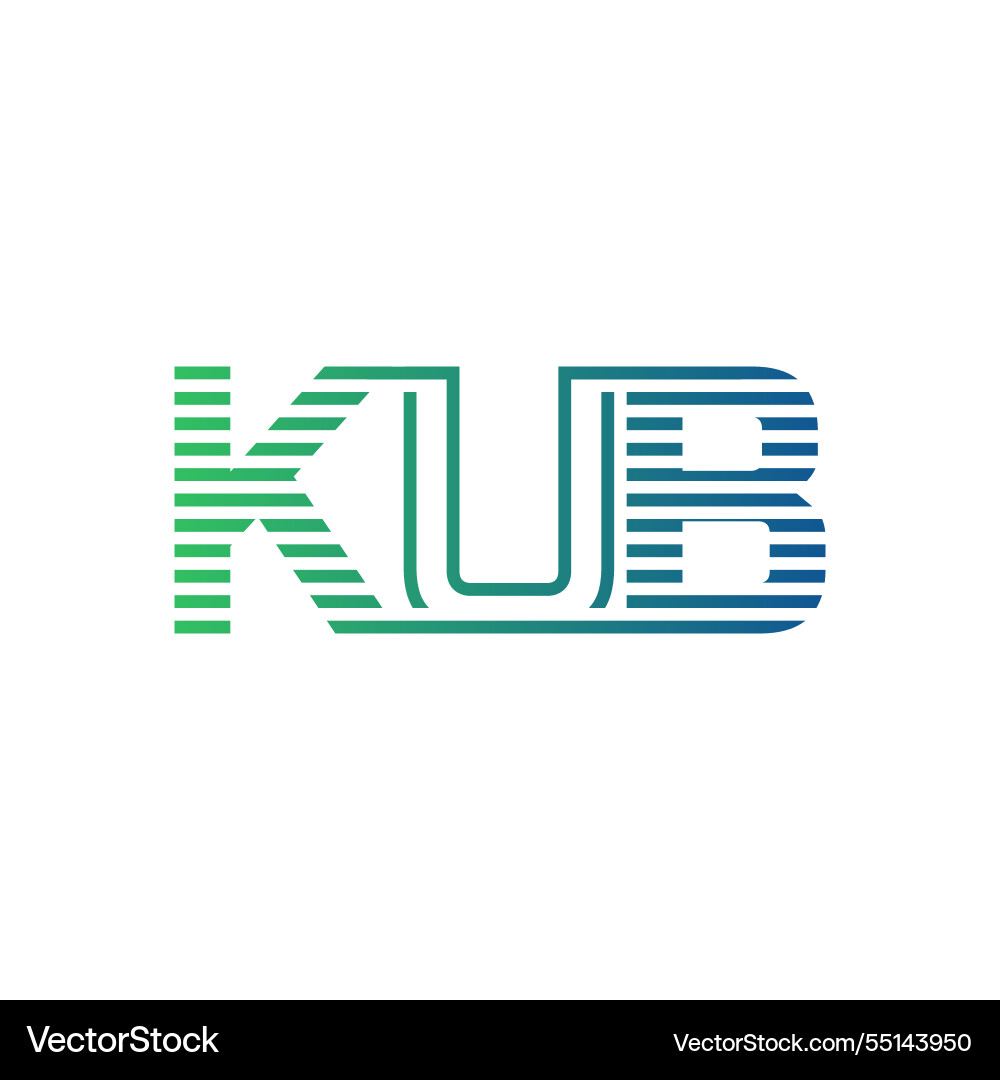 Modern kub logo design letter minimalist Vector Image