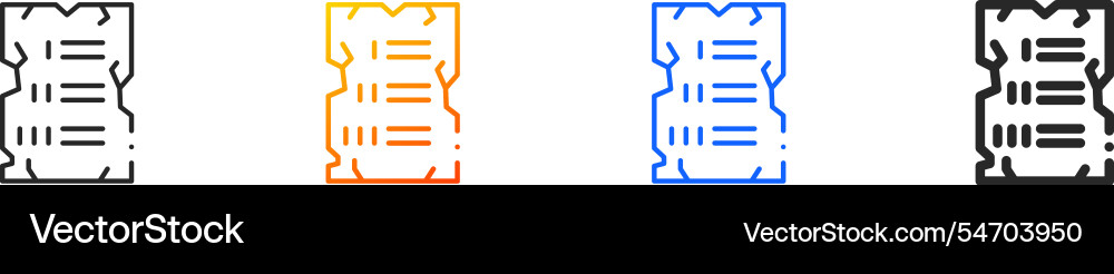 Poison iconthin linear gradient blue stroke Vector Image