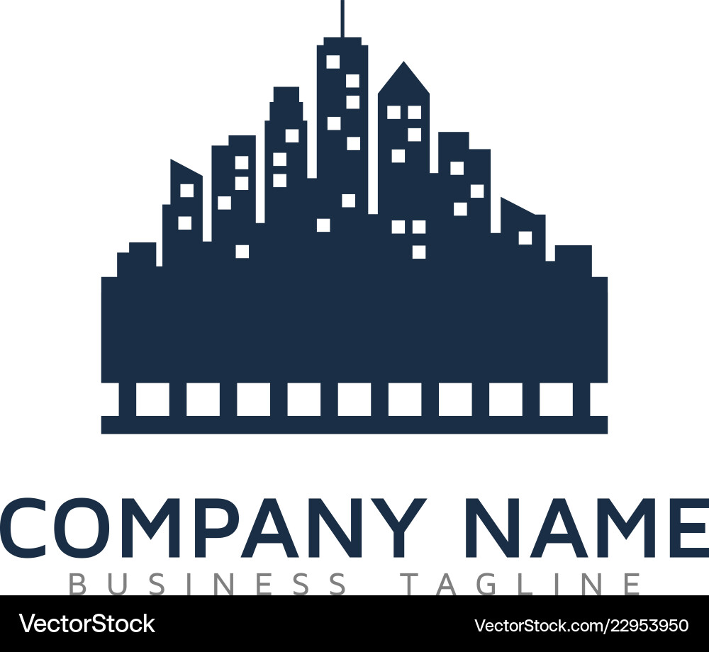 Town video logo icon design Royalty Free Vector Image