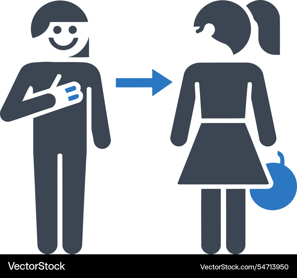 Trust and relationship icon Royalty Free Vector Image