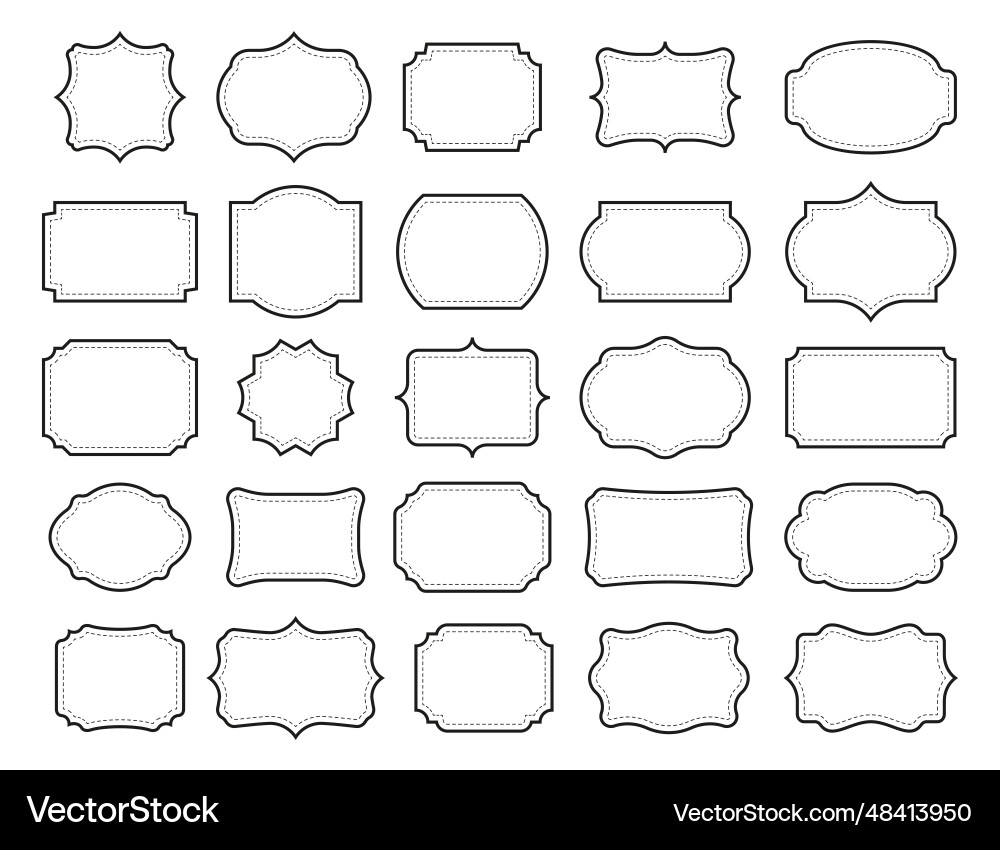 Vintage line frames elegant borders Royalty Free Vector