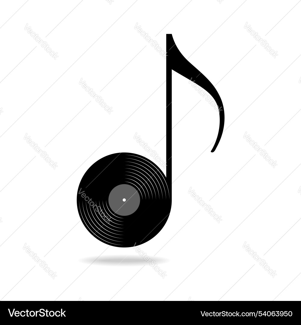 Vinyl nota Royalty Free Vector Image - VectorStock