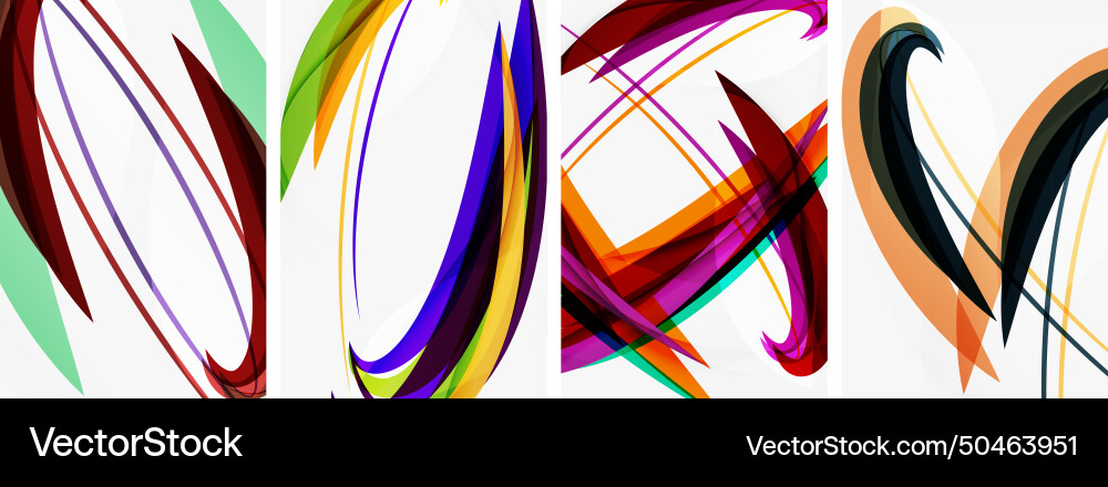 Abstract colorful wave posters for wallpaper Vector Image