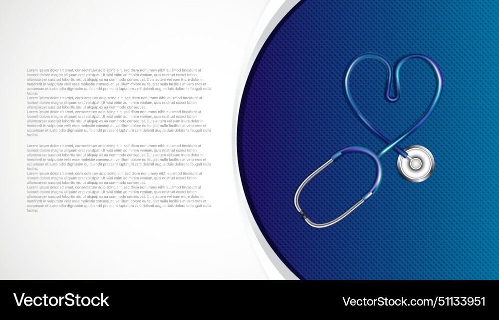 Abstract medical background with heart shaped Vector Image