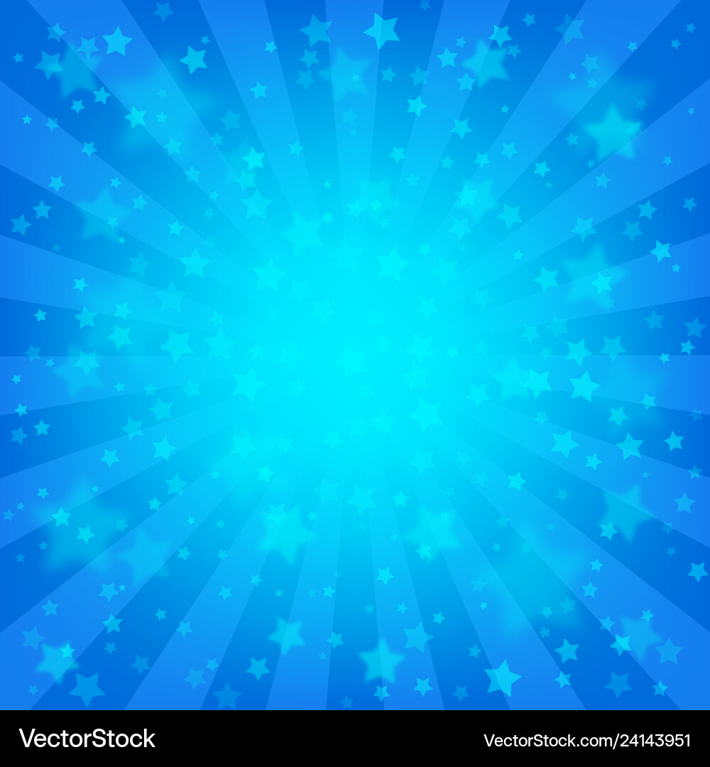 Bright Blue Starburst Background Royalty Free Vector Image