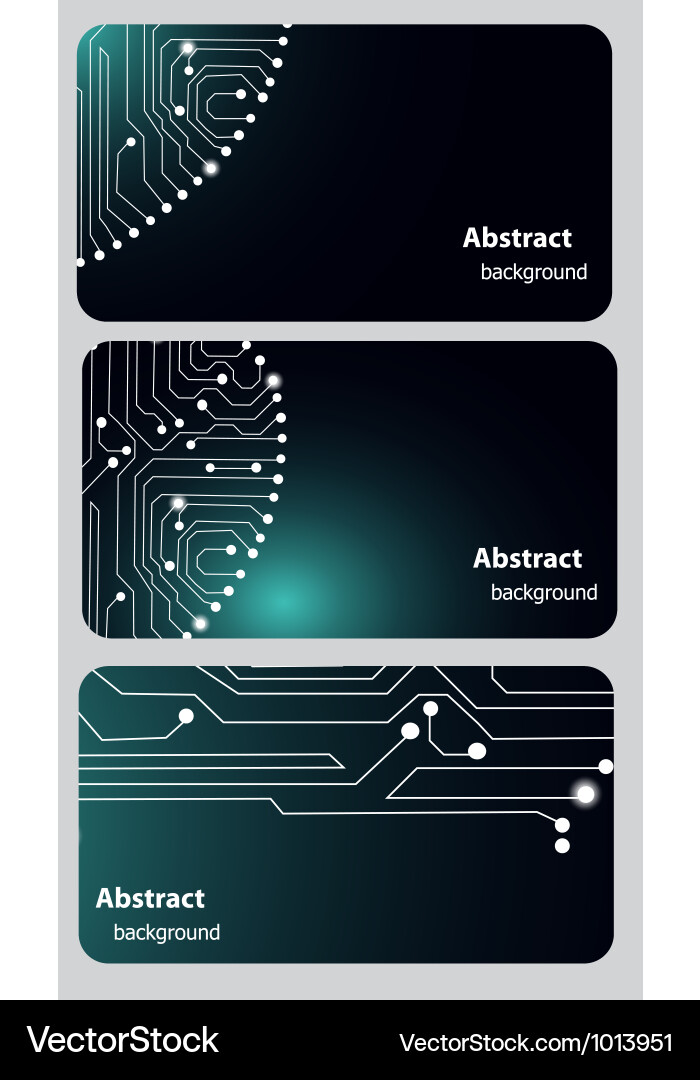 Business card templates with circuit board Vector Image