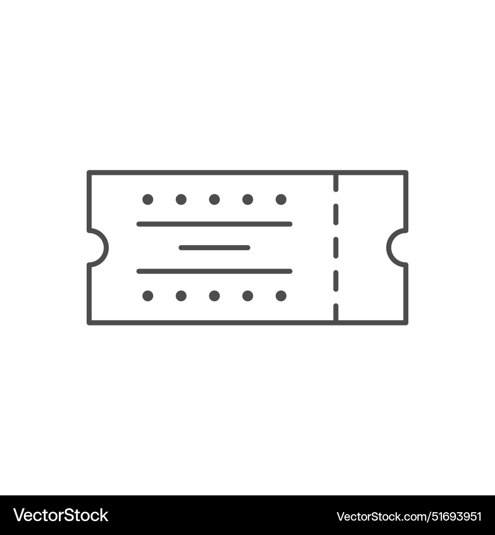 Event ticket line outline icon Royalty Free Vector Image