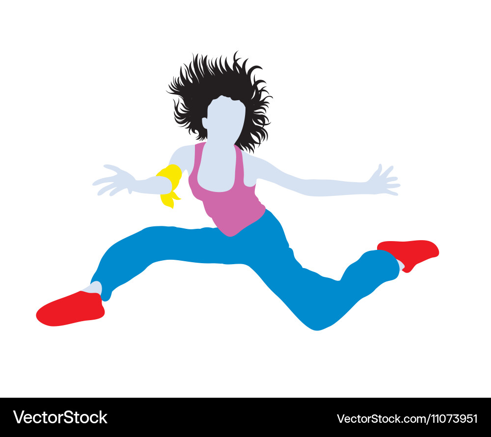 Happy hip hop jumping Royalty Free Vector Image