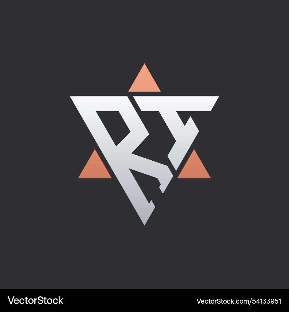Modern ri letter logo design with geometric Vector Image