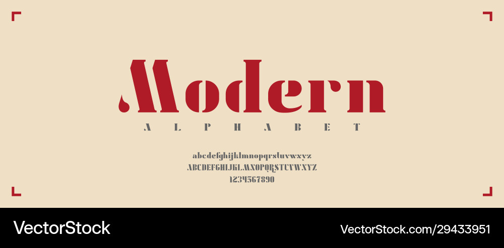 Modern Typeface Collection Royalty Free Vector Image