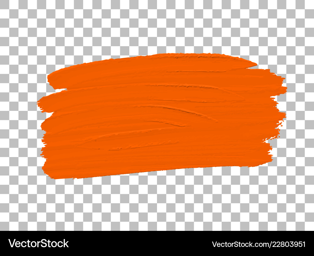 Orange colour paint brush Royalty Free Vector Image