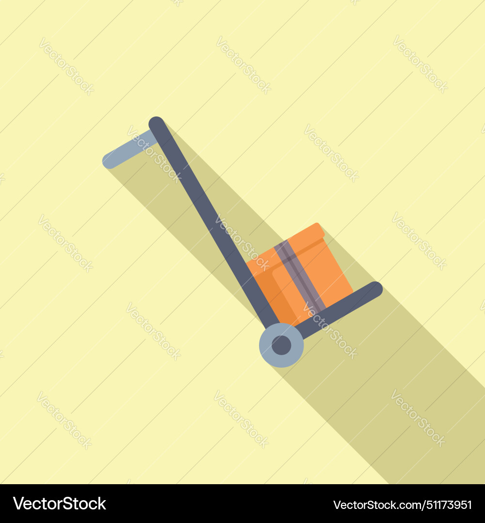 Parcel on warehouse cart icon flat order Vector Image