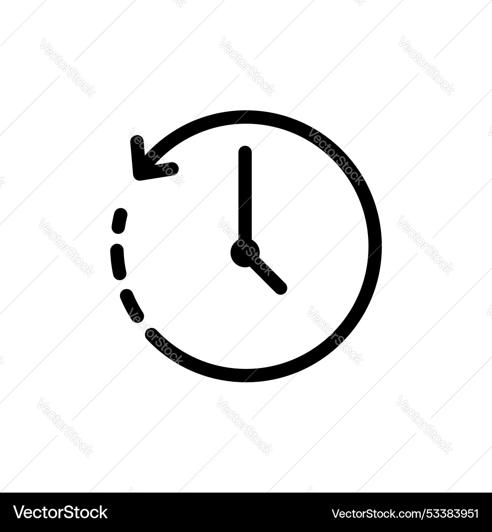 Past time icon set recent browser history symbol Vector Image