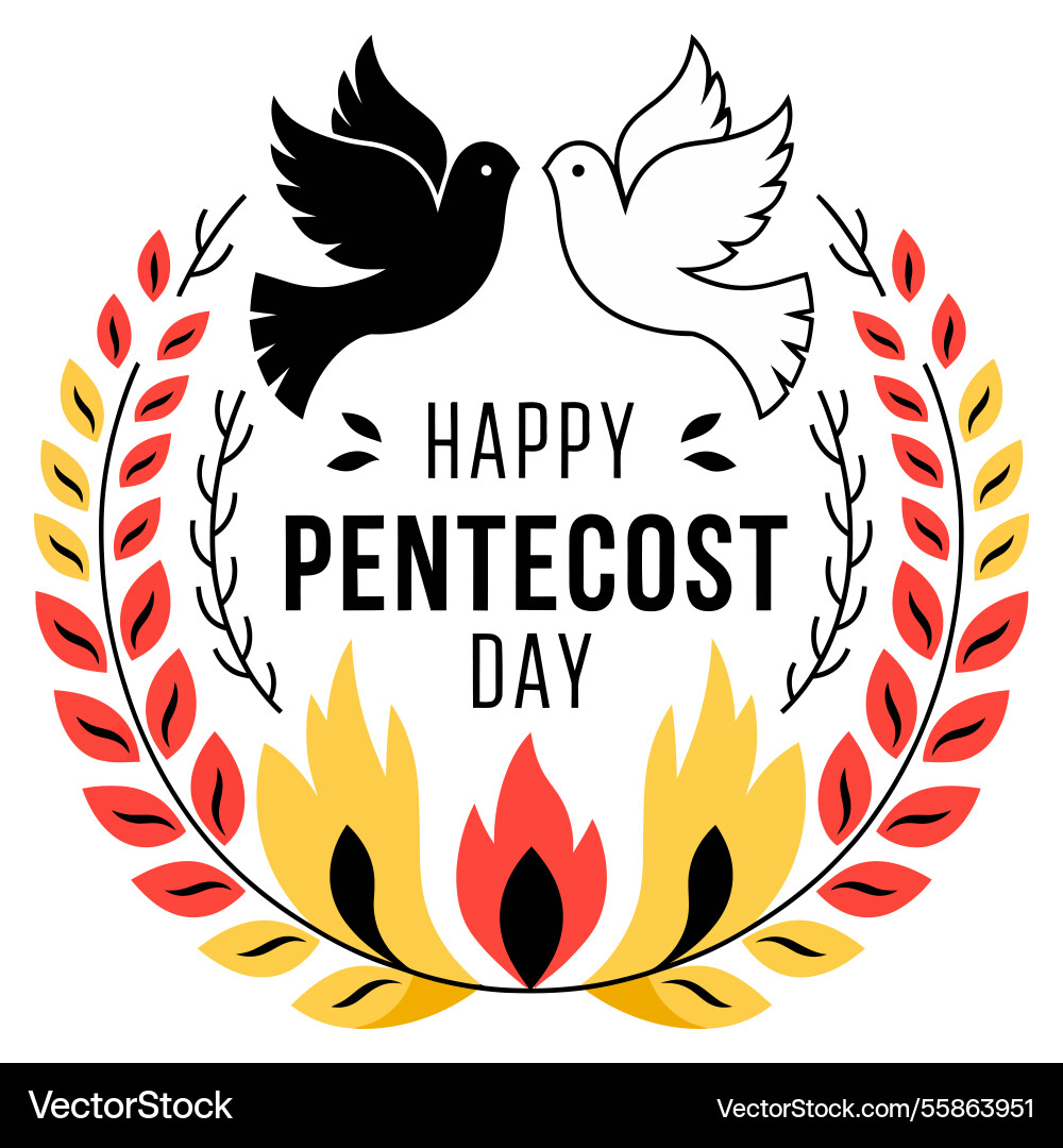 Spirit of pentecost in unity Royalty Free Vector Image