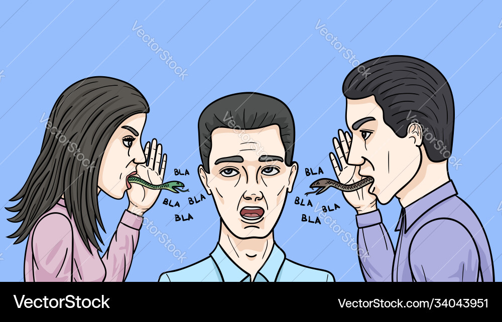 Toxic Gossip and Rumors Royalty Free Vector Image