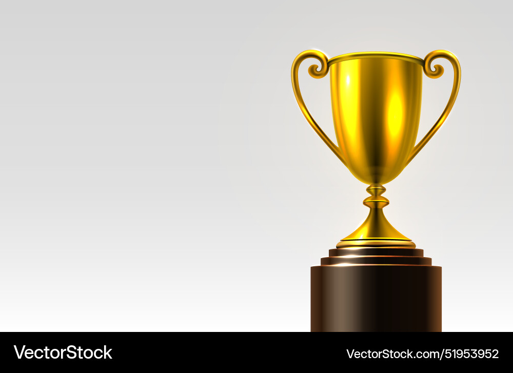 Award ceremony golden cup prize event Royalty Free Vector