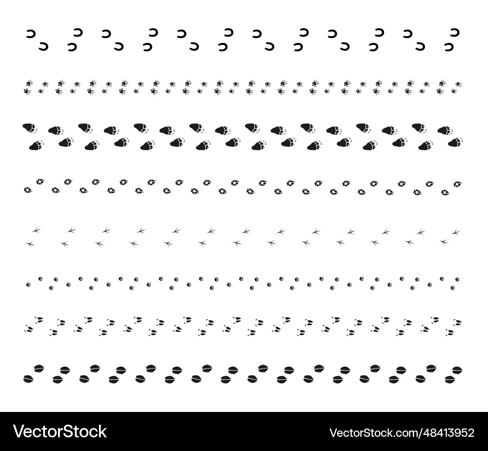 Dog Paw Prints - Animal Footsteps Royalty Free Vector Image