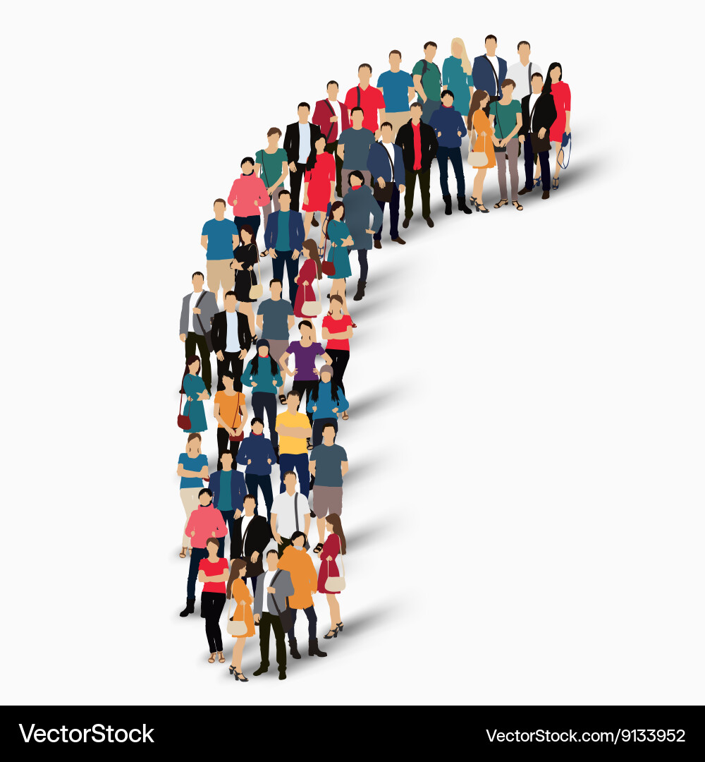 Group people shape letter r Royalty Free Vector Image