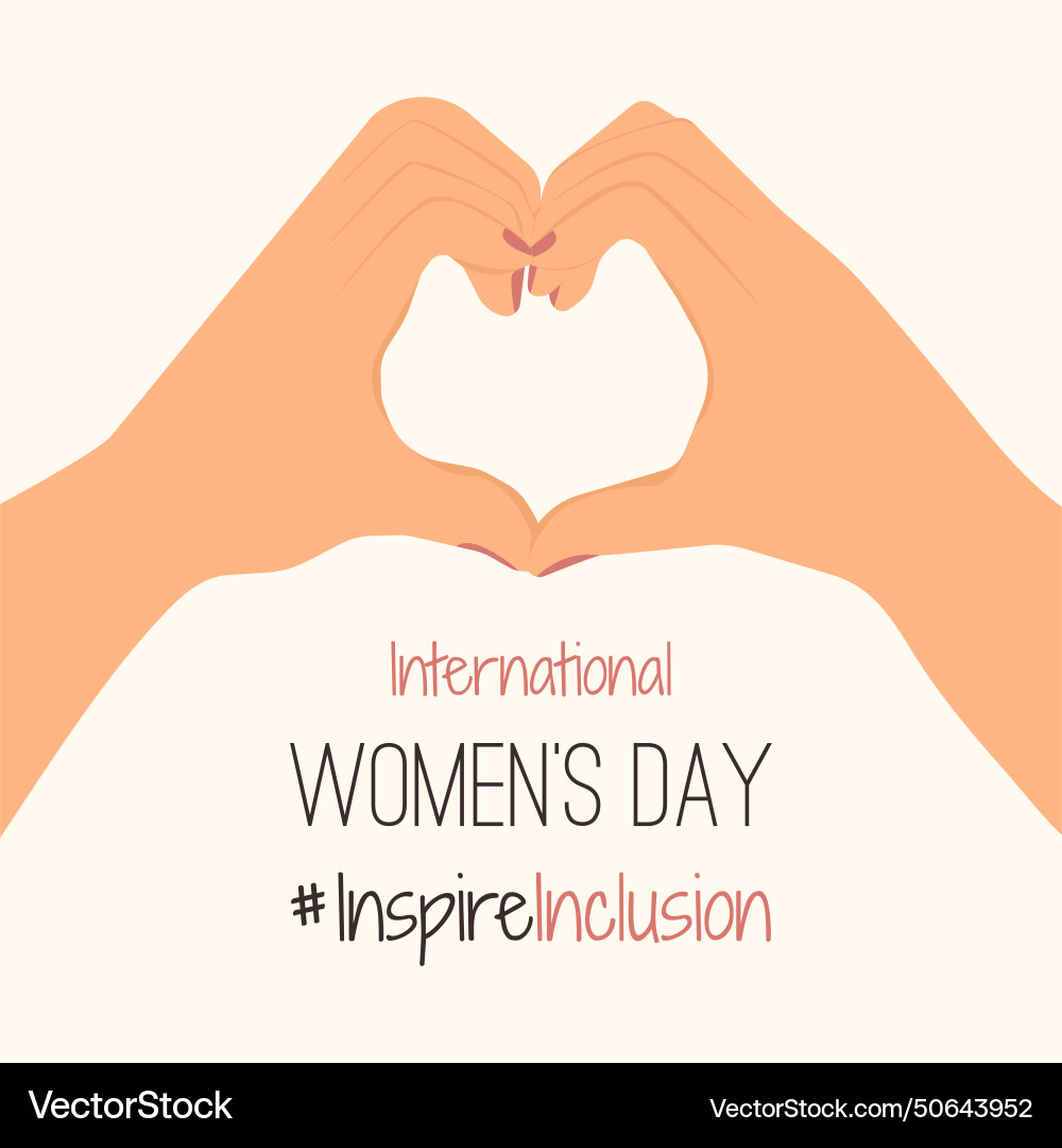 Iwd design with white hands show heart shape card Vector Image