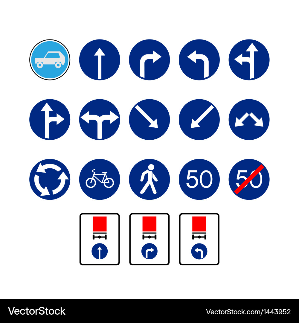 Mandatory signs Royalty Free Vector Image - VectorStock