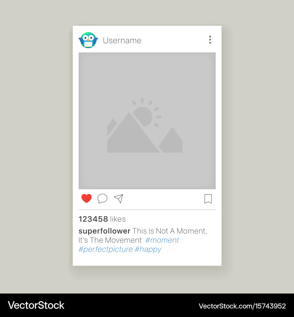 Mobile app photo frame Royalty Free Vector Image