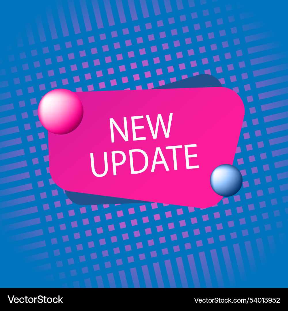 New update label banner with cool modern Vector Image