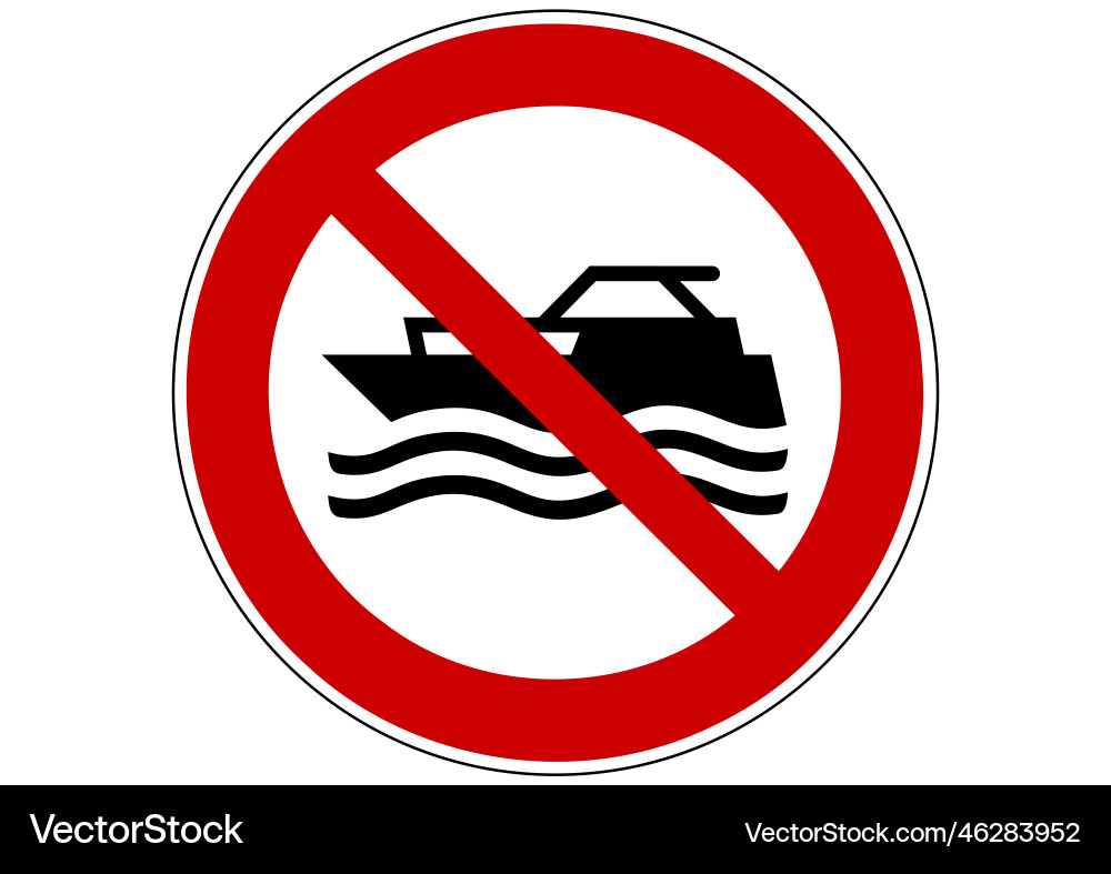 No motorboats Royalty Free Vector Image - VectorStock