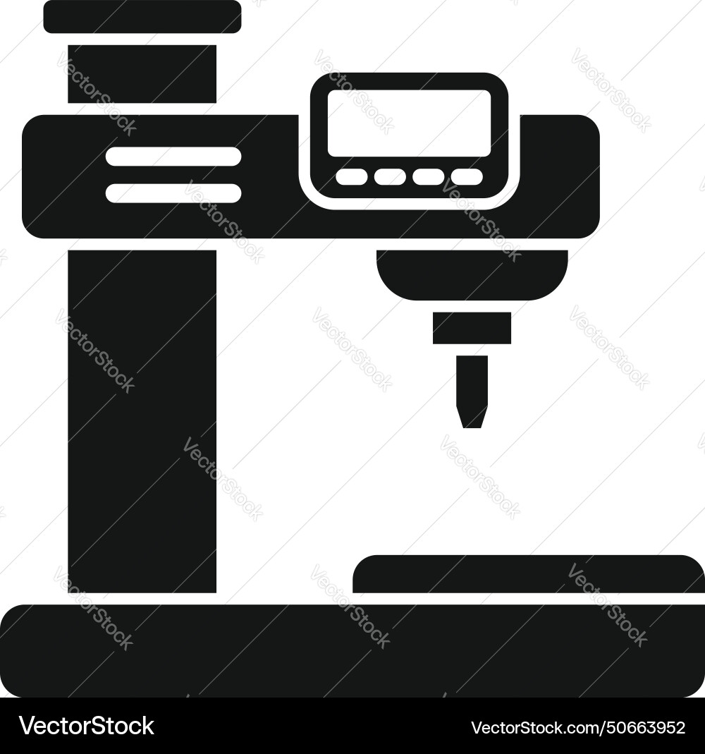 Press cnc machine icon simple equipment Royalty Free Vector