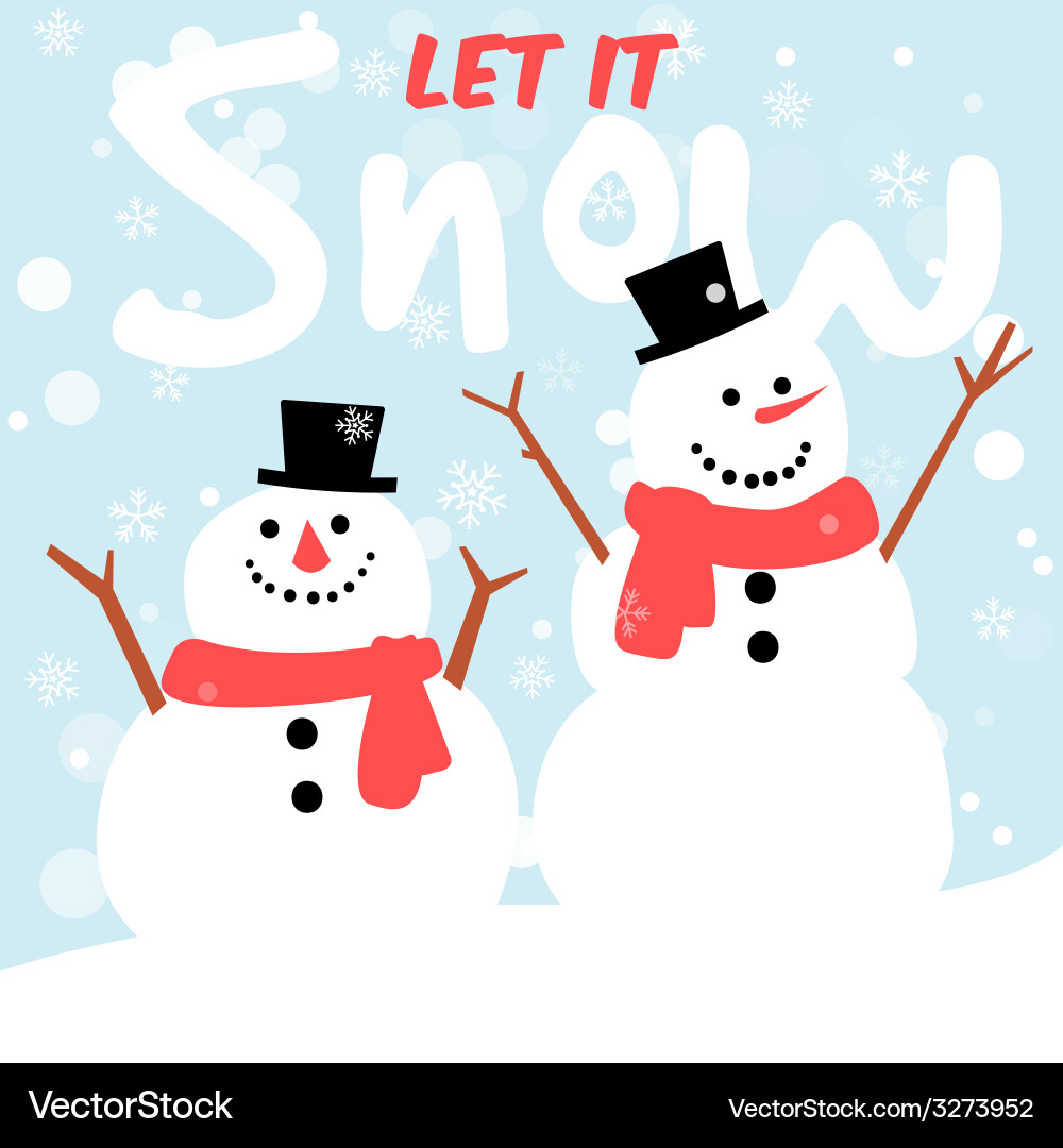 Snowman Royalty Free Vector Image - VectorStock