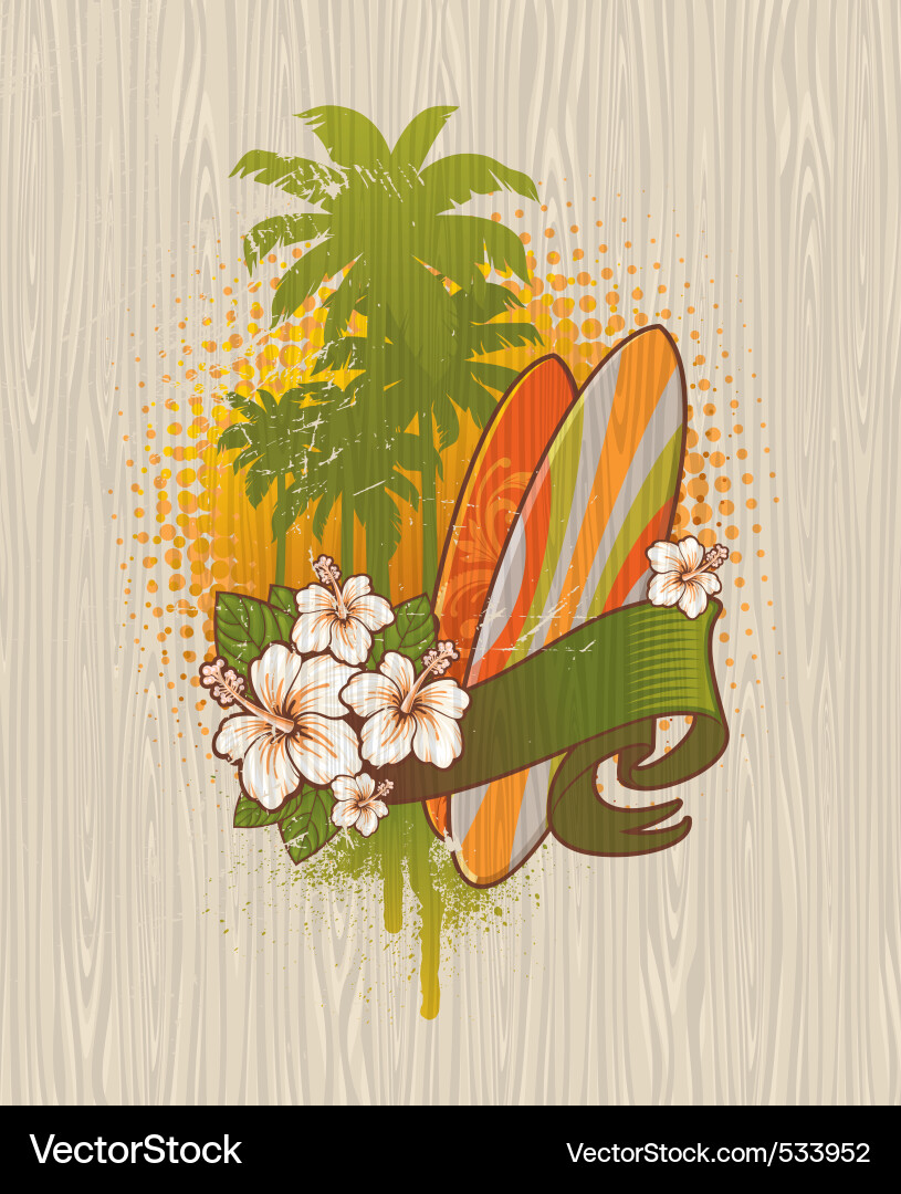 Surfing emblem Royalty Free Vector Image - VectorStock