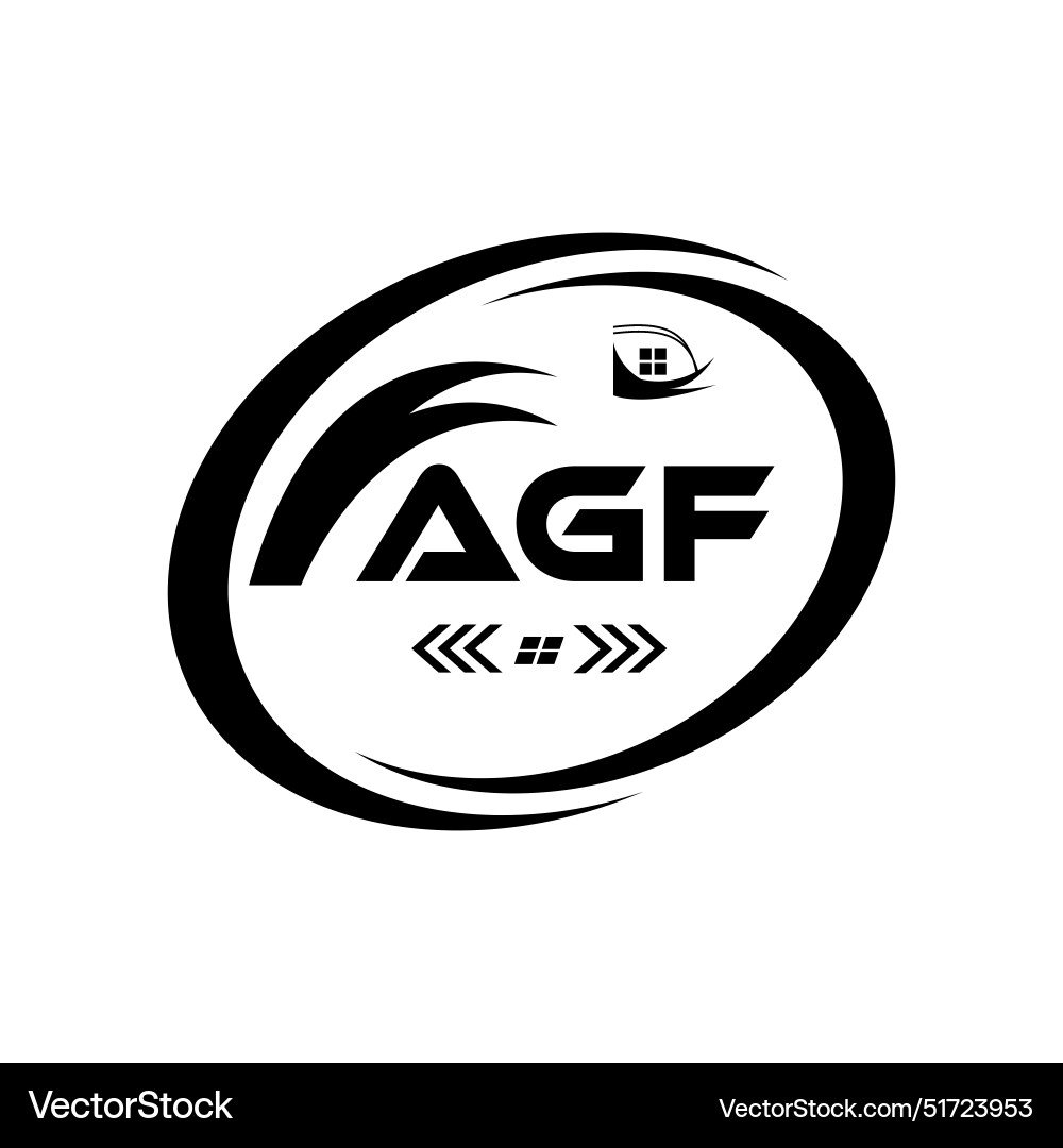Agf letter logo design simple and modern Vector Image