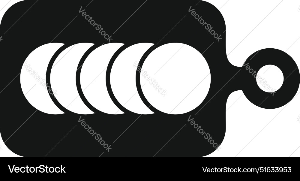 Chopping board showing sliced food item icon Vector Image