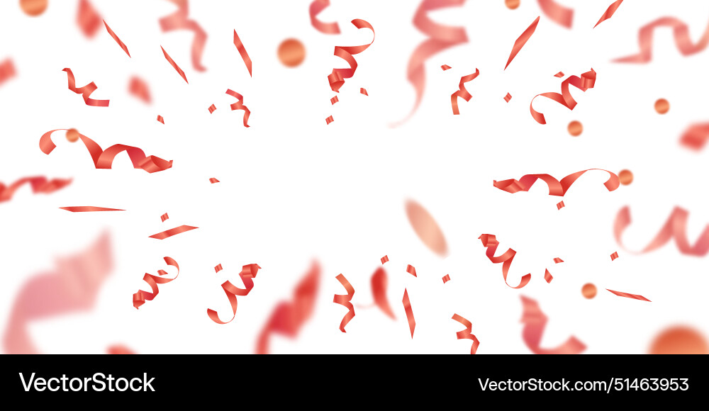 Colorful confetti falling on transparent Vector Image