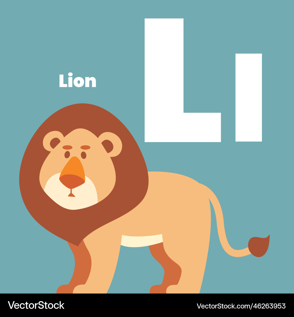 Cute children abc alphabet flashcard words Vector Image