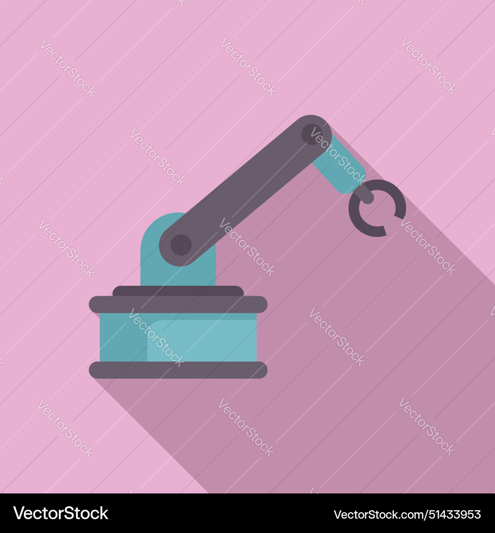 Flat design of industrial robotic arm Royalty Free Vector