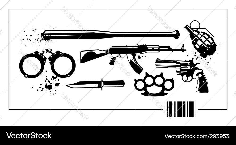 Grunge military elements Royalty Free Vector Image