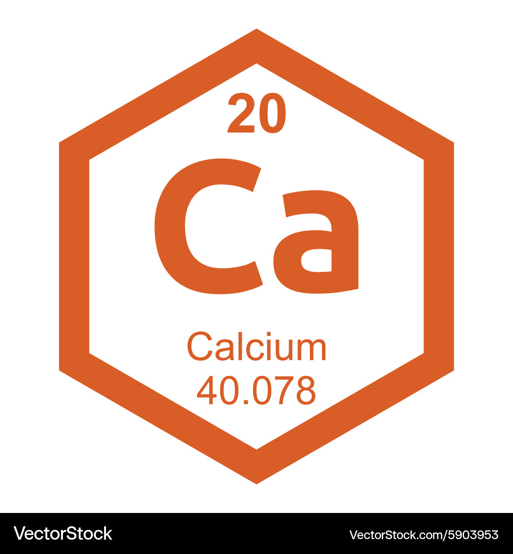 Periodic table calcium Royalty Free Vector Image