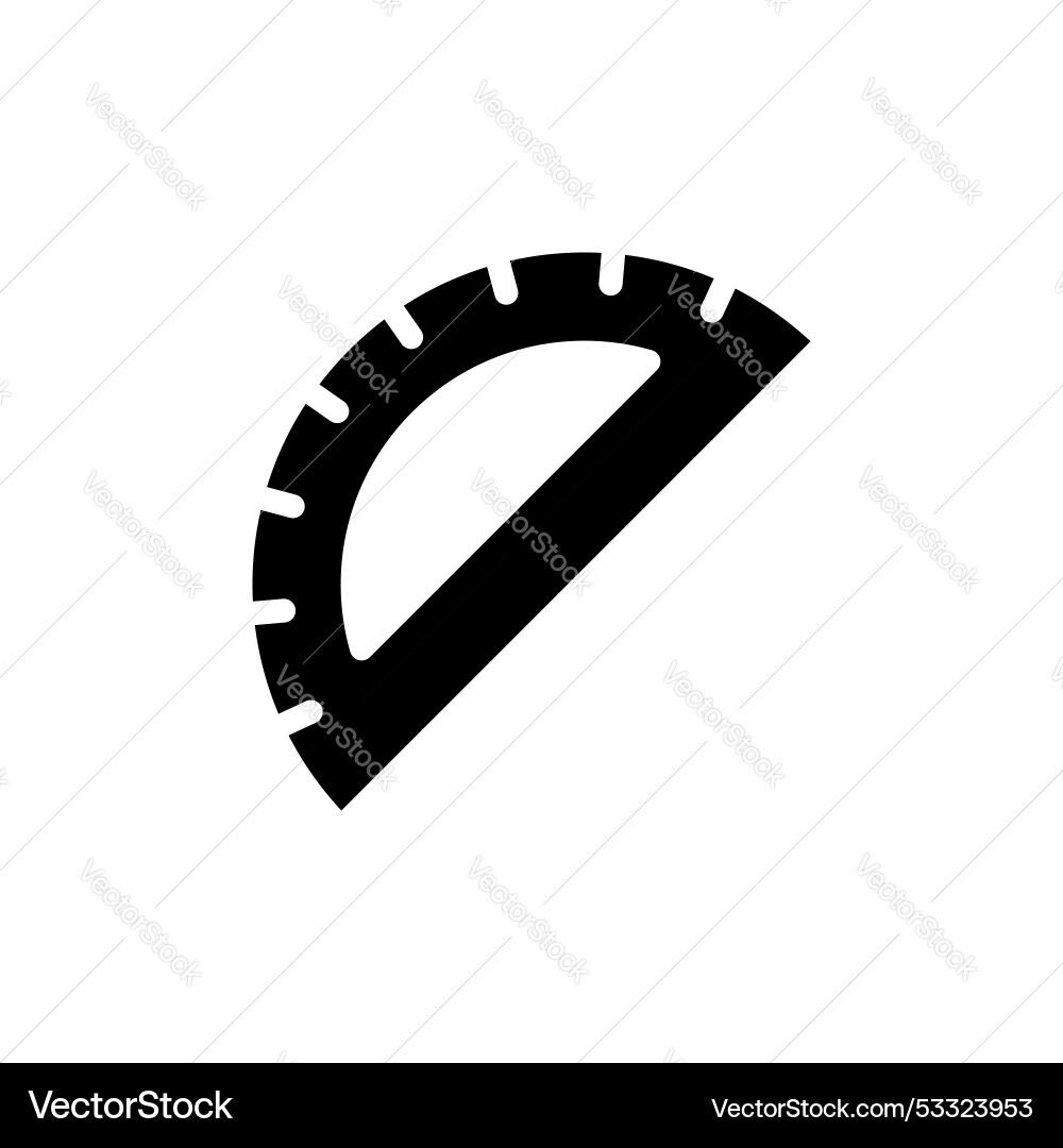 Protractor icon isolated on white background Vector Image
