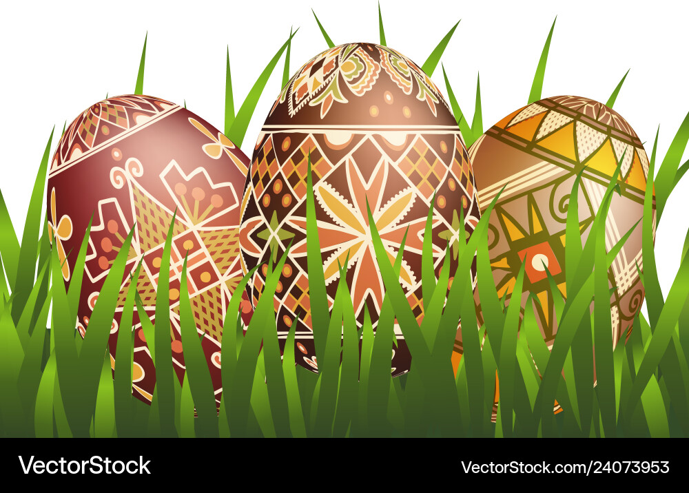 Ukrainian Pysanky Easter Eggs Royalty Free Vector Image