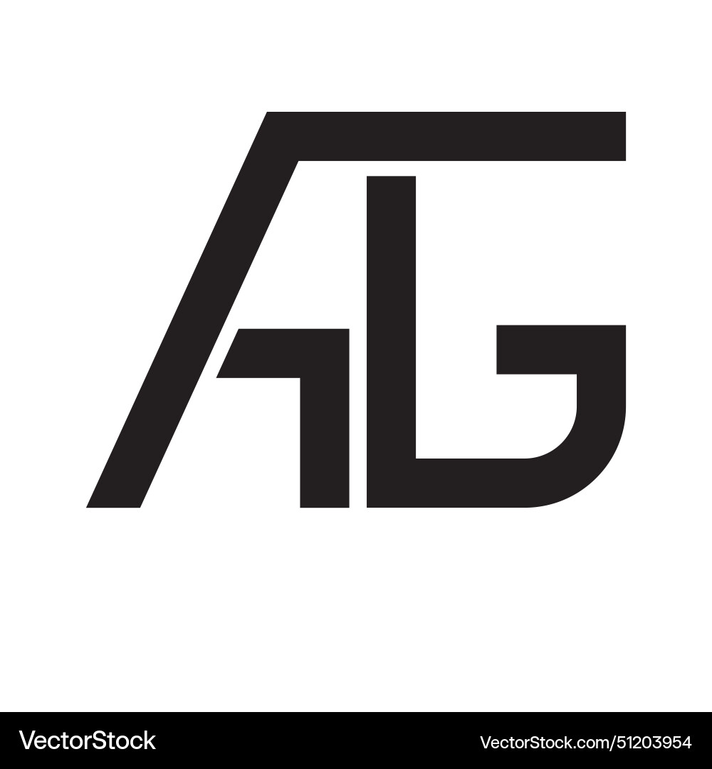 Ag letter logo Royalty Free Vector Image - VectorStock