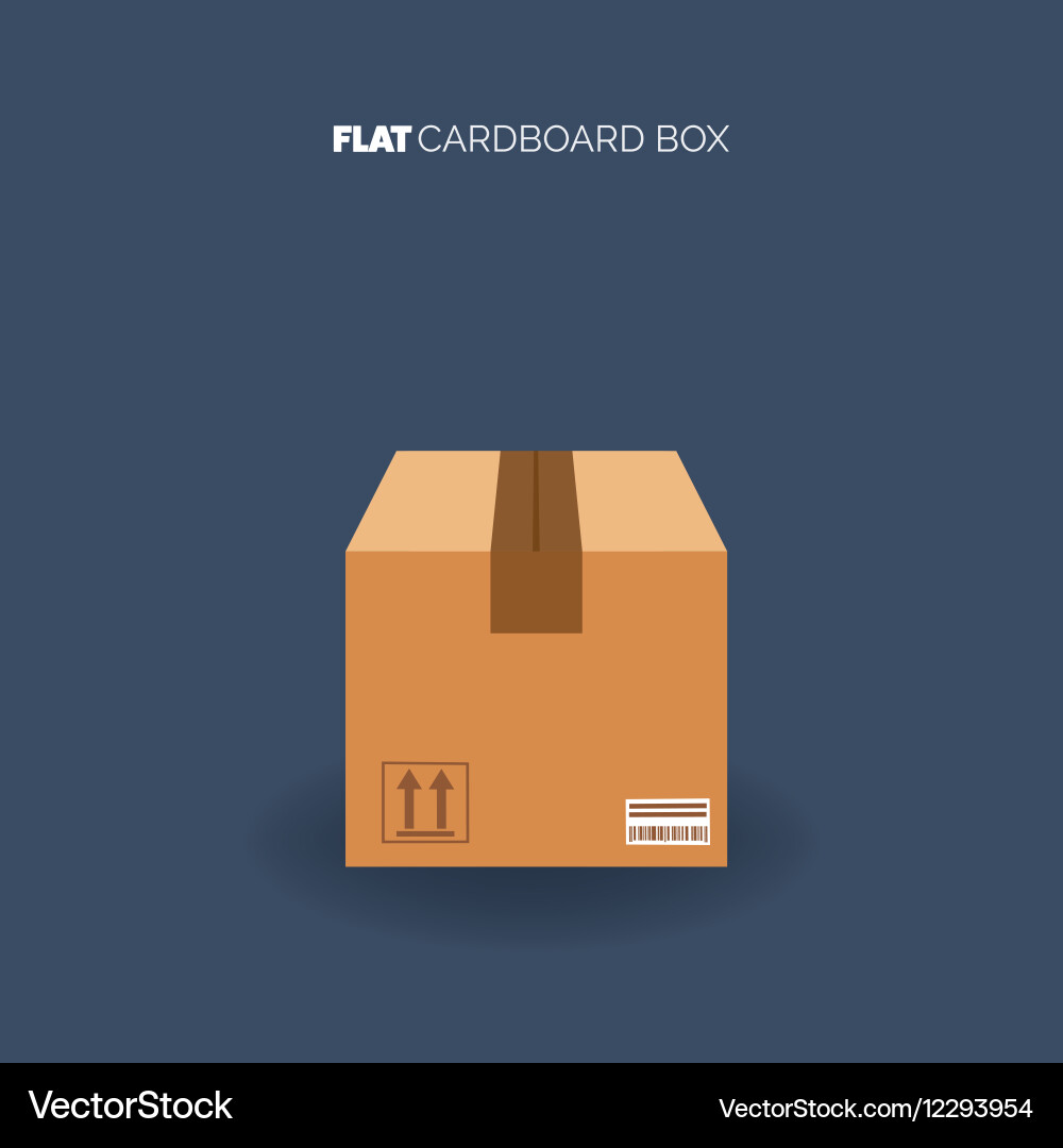 Carton cardboard box delivery and packaging Vector Image