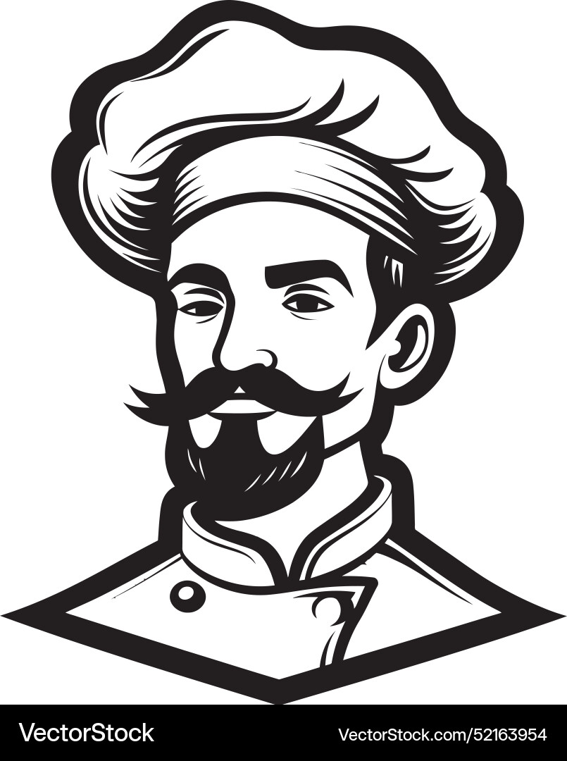 Creating culinary magic a classy chef artwork Vector Image