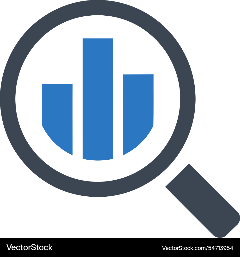 Digital analytics insight icon Royalty Free Vector Image