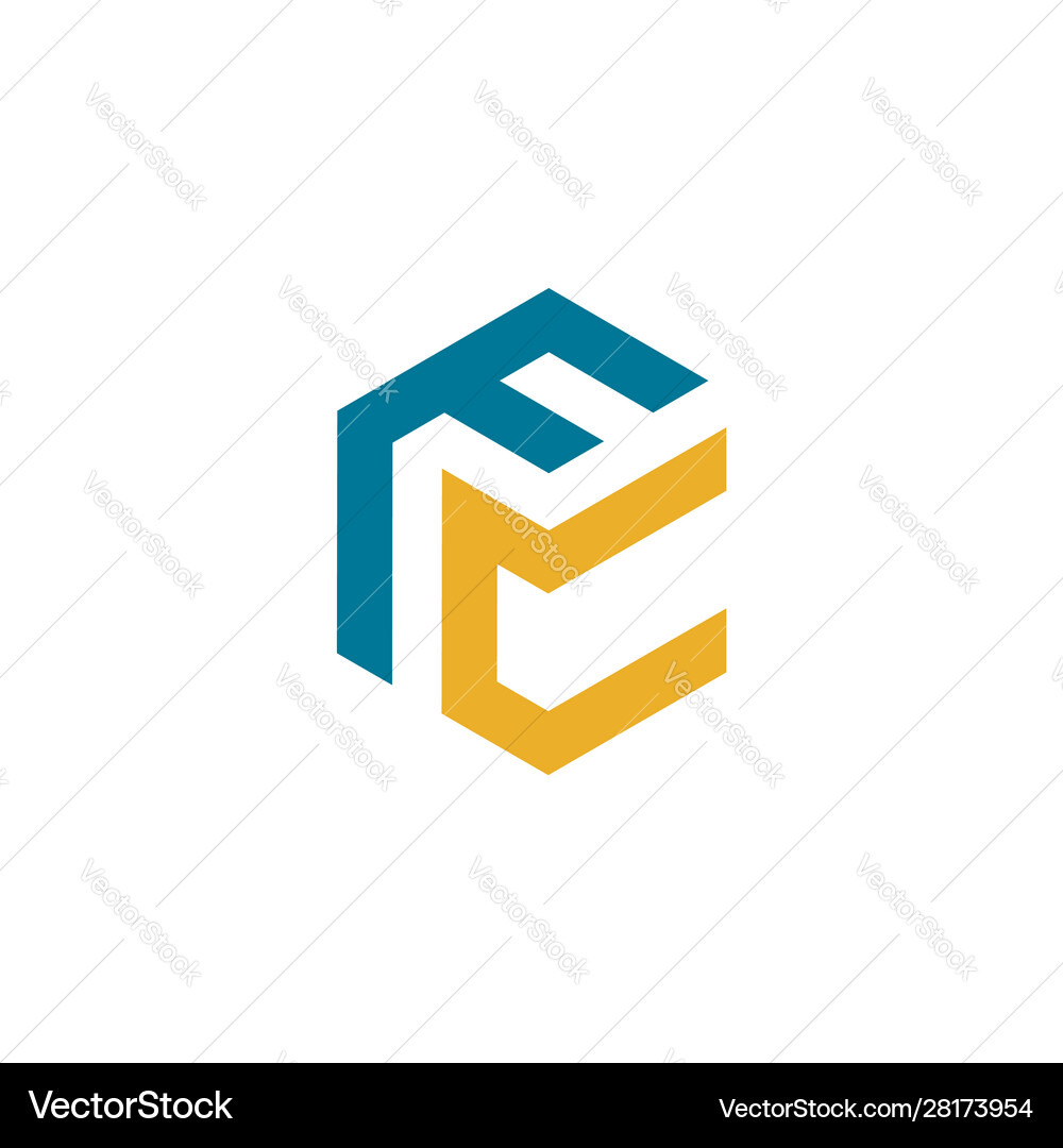 Letter-f-c-logo Royalty Free Vector Image - VectorStock