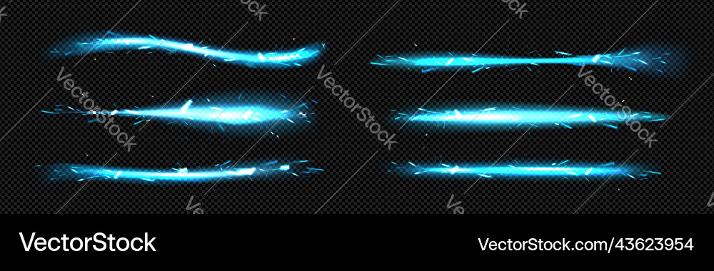 Magic light lines with sparkles Royalty Free Vector Image