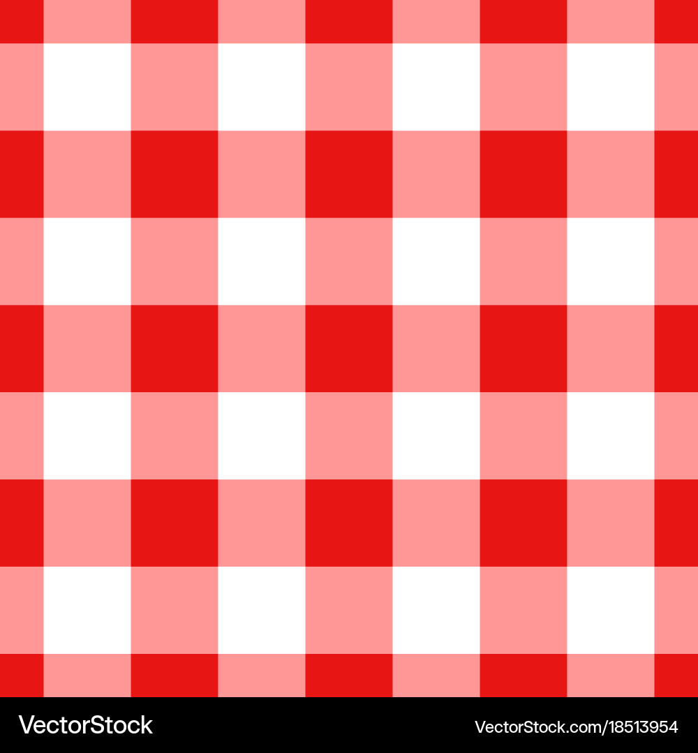 Red and White Gingham Pattern Royalty Free Vector Image